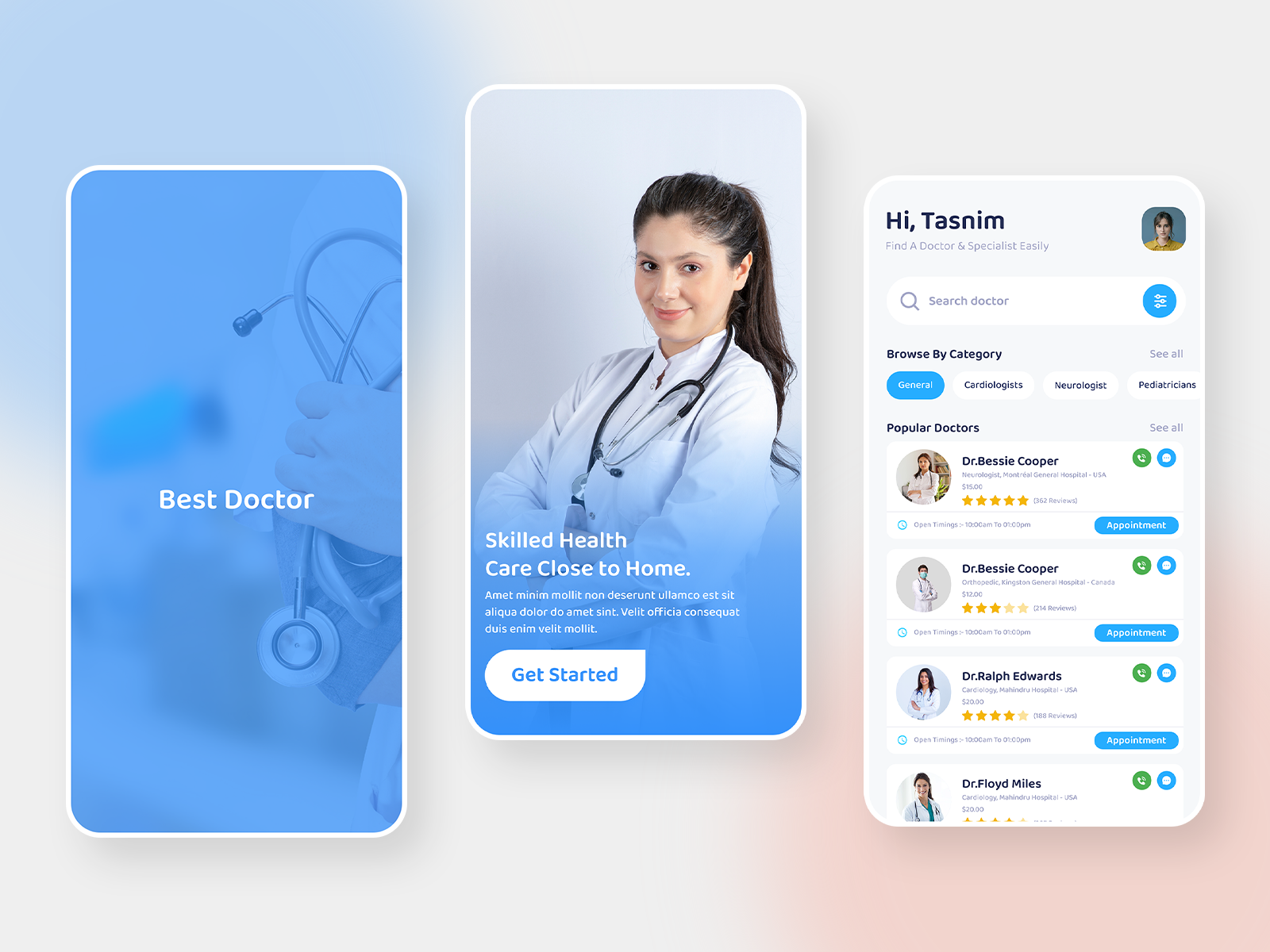 Doctor Appointment App by Jaydeep Bhesaniya on Dribbble