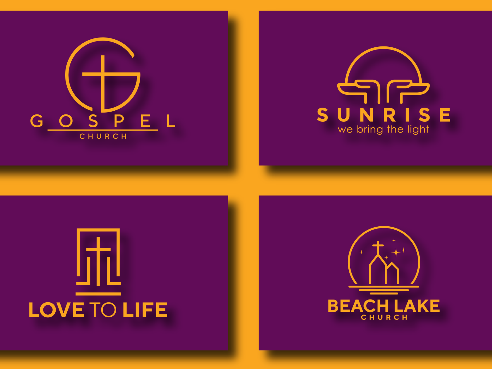 Minimalist Church logo by Tuhin on Dribbble