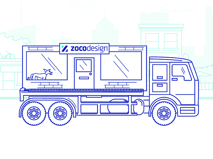 1-Truck ZoCo Design Illustration by Josh Walz for ZoCo Design on Dribbble