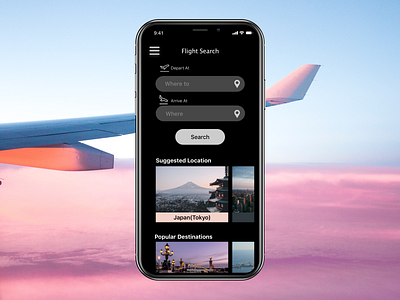 flight search by Jessen Lin on Dribbble