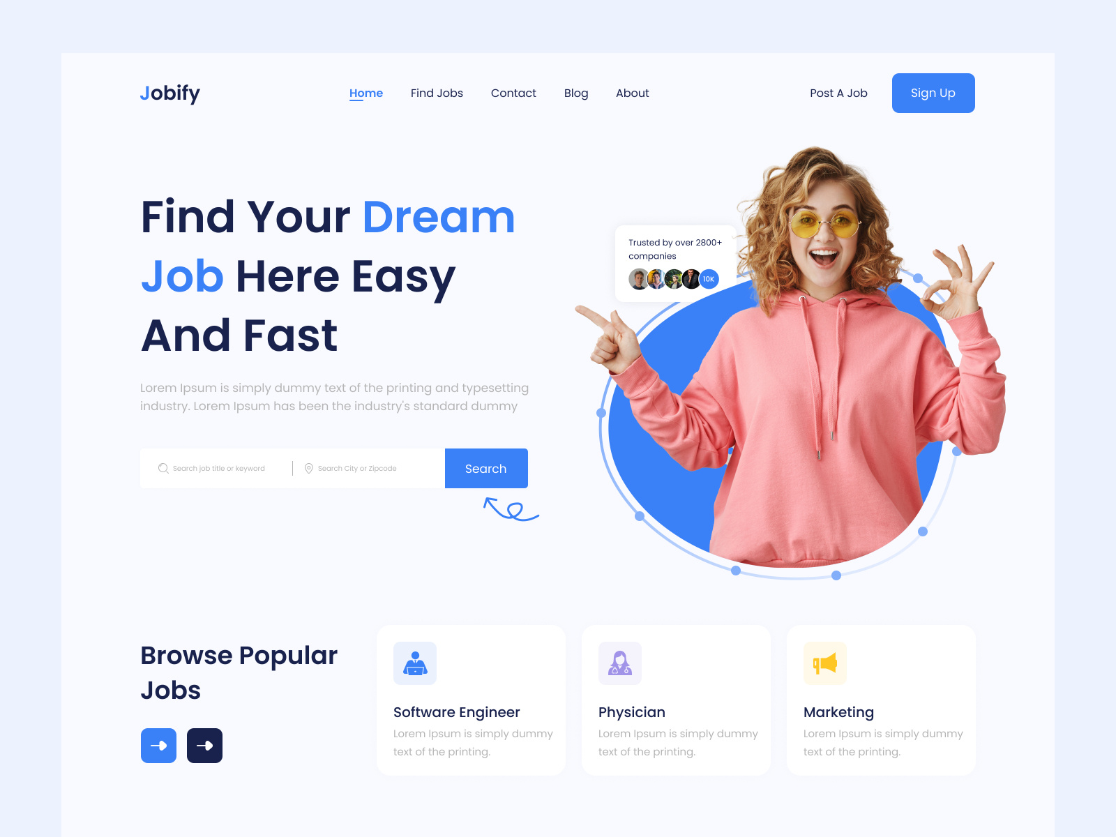 Job Finder Web Header Exploration by Kawsar Ahmed 🏅 on Dribbble