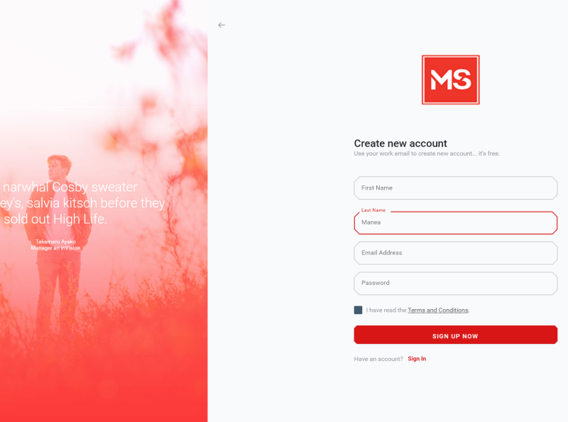 Sign Up Screen Design by BaSit Ali on Dribbble