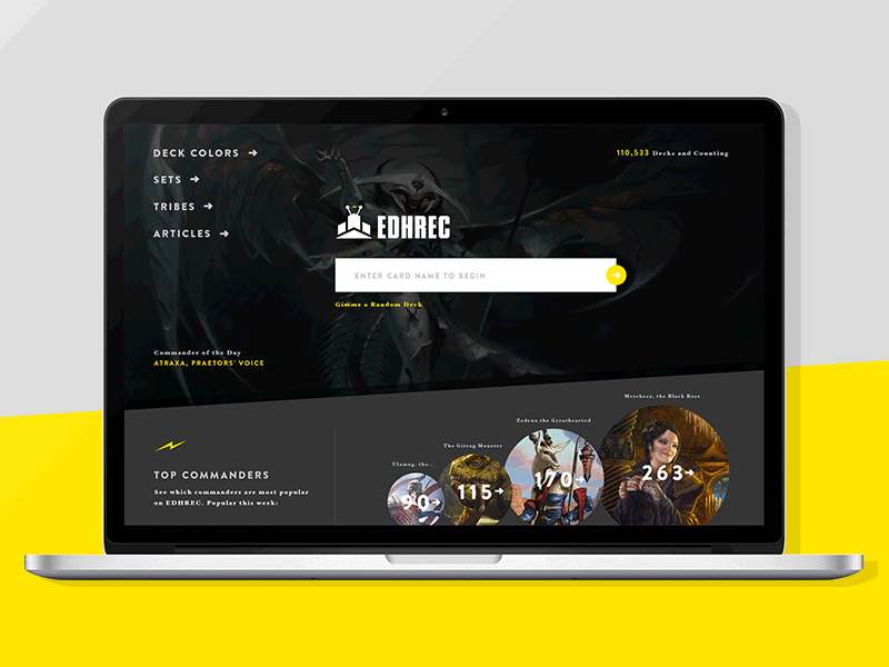 EDHREC - Site Redesign Concept by Andrew Considine on Dribbble