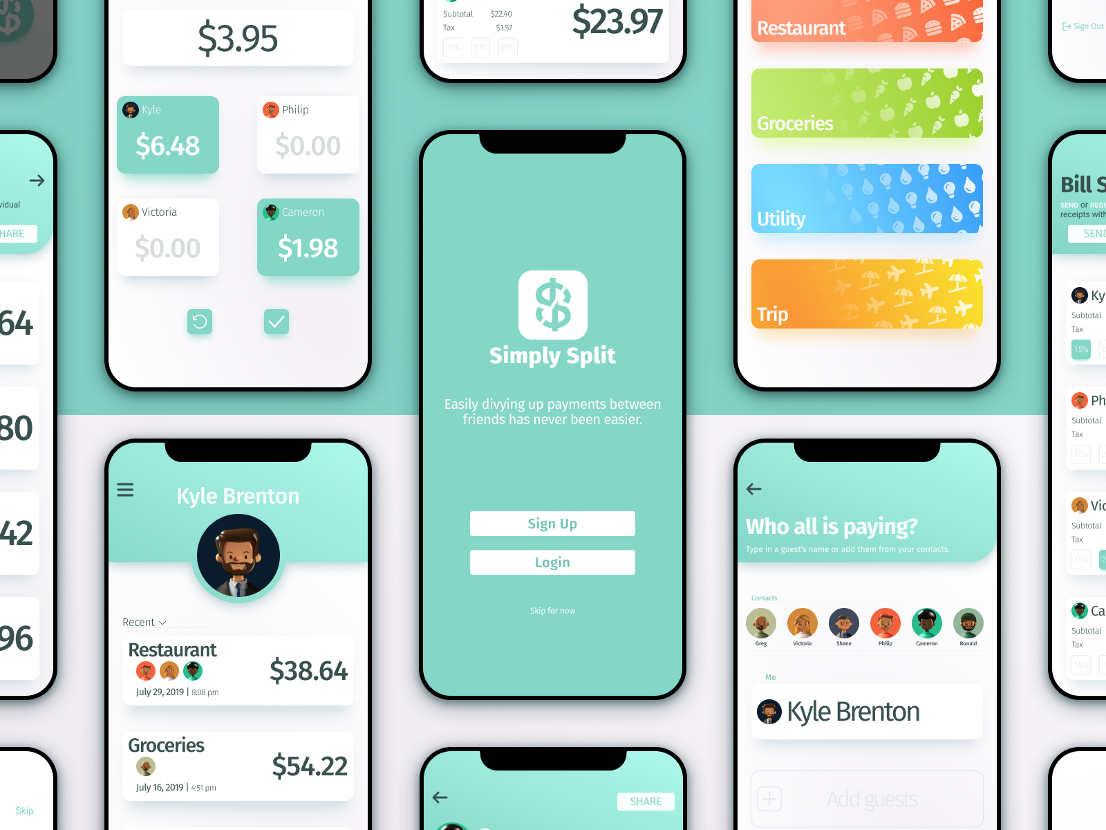 "Simply Split" | Mobile App | UX/UI Design by Demontarius Tolbert on ...