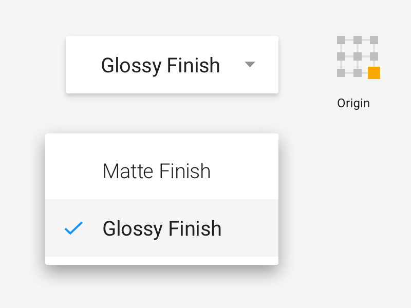 Material Dropdown States by Janos Koos on Dribbble