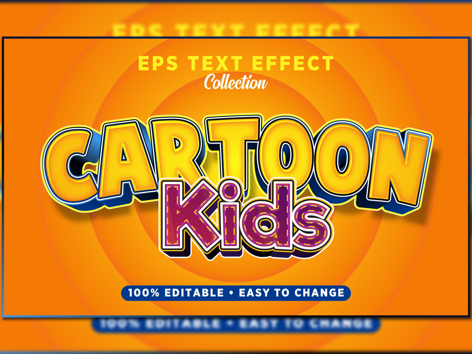 cute cartoon kids eps text effect by Hitam Manis Project on Dribbble
