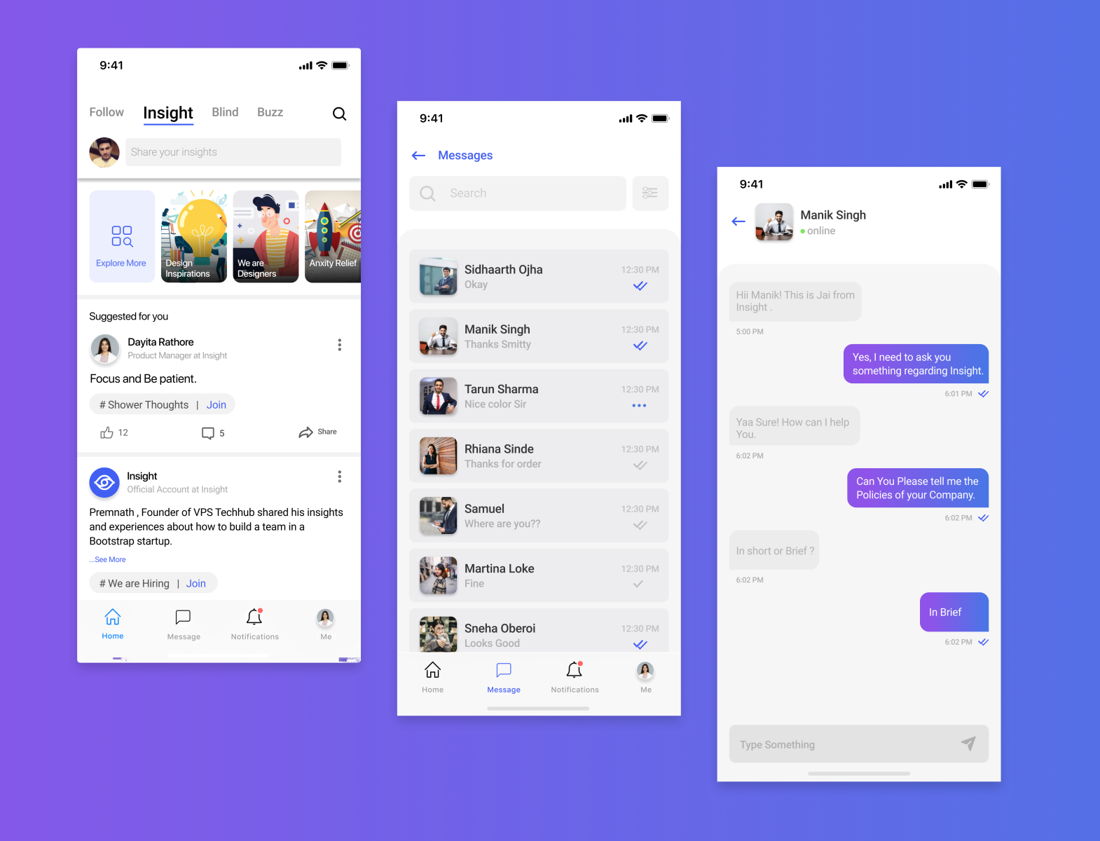 Insight Chatbot Interaction Design by SURAJ SHARMA on Dribbble