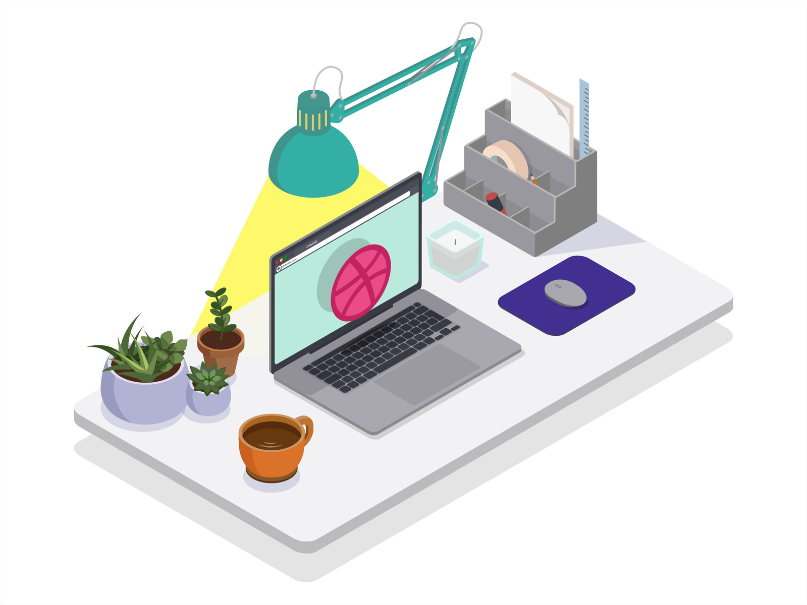 My levitating desk by Vlasak Olya on Dribbble