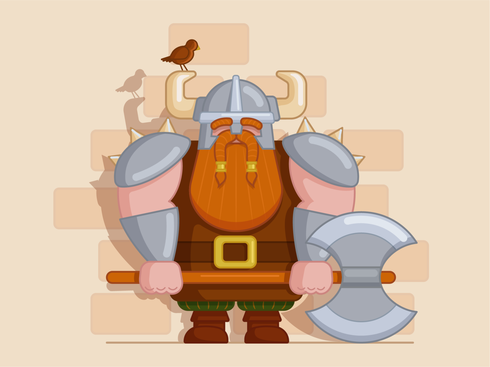 Tired viking by Vlasak Olya on Dribbble