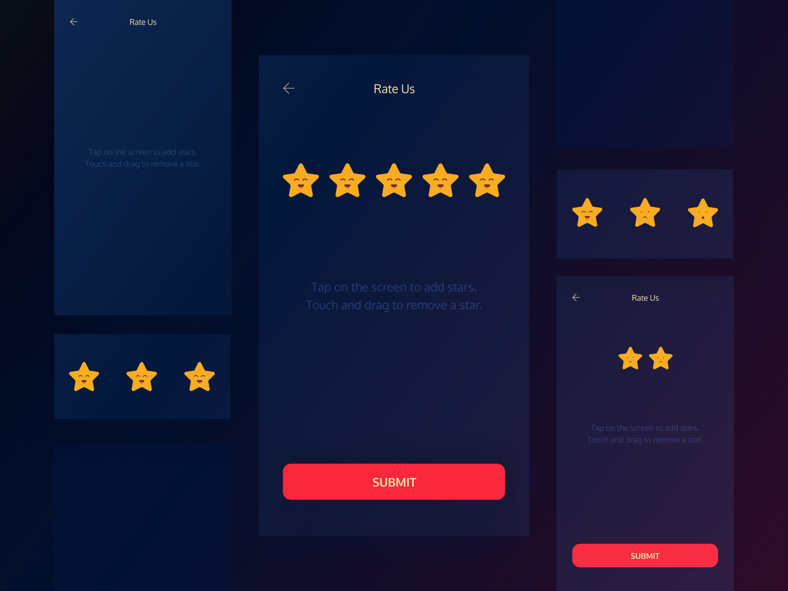 Star Rating Screen by kiran on Dribbble