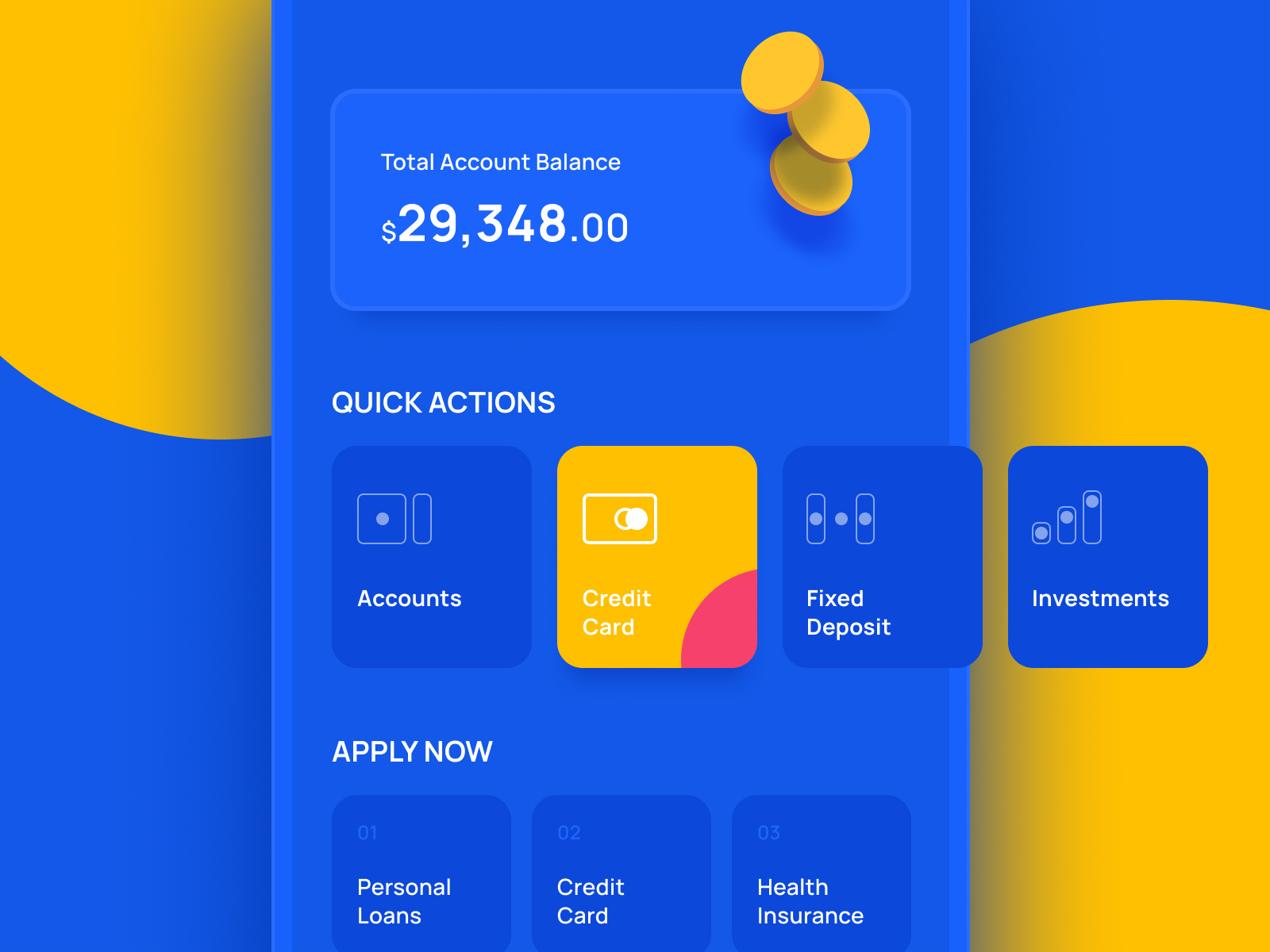 Bank app by kiran on Dribbble