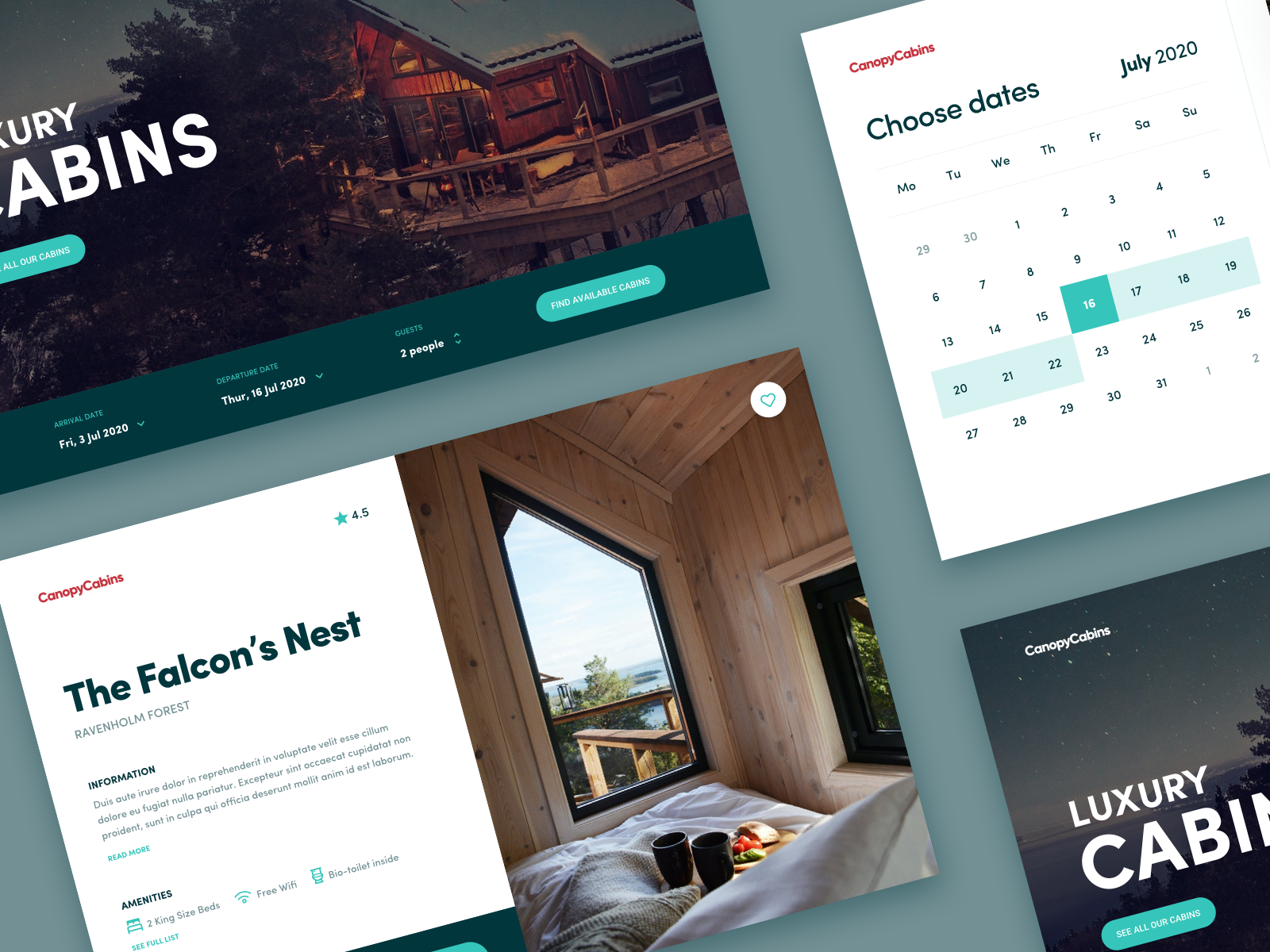 Cabin Rental UI / UX Concept by EKKO on Dribbble