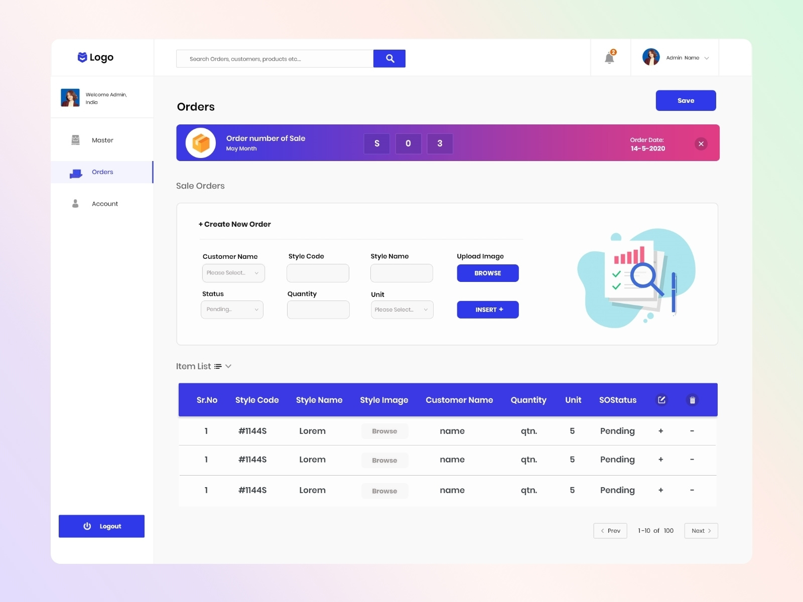 Dashboard UI Redesign - Data Entry of Sale by Poonam_Mishra on Dribbble