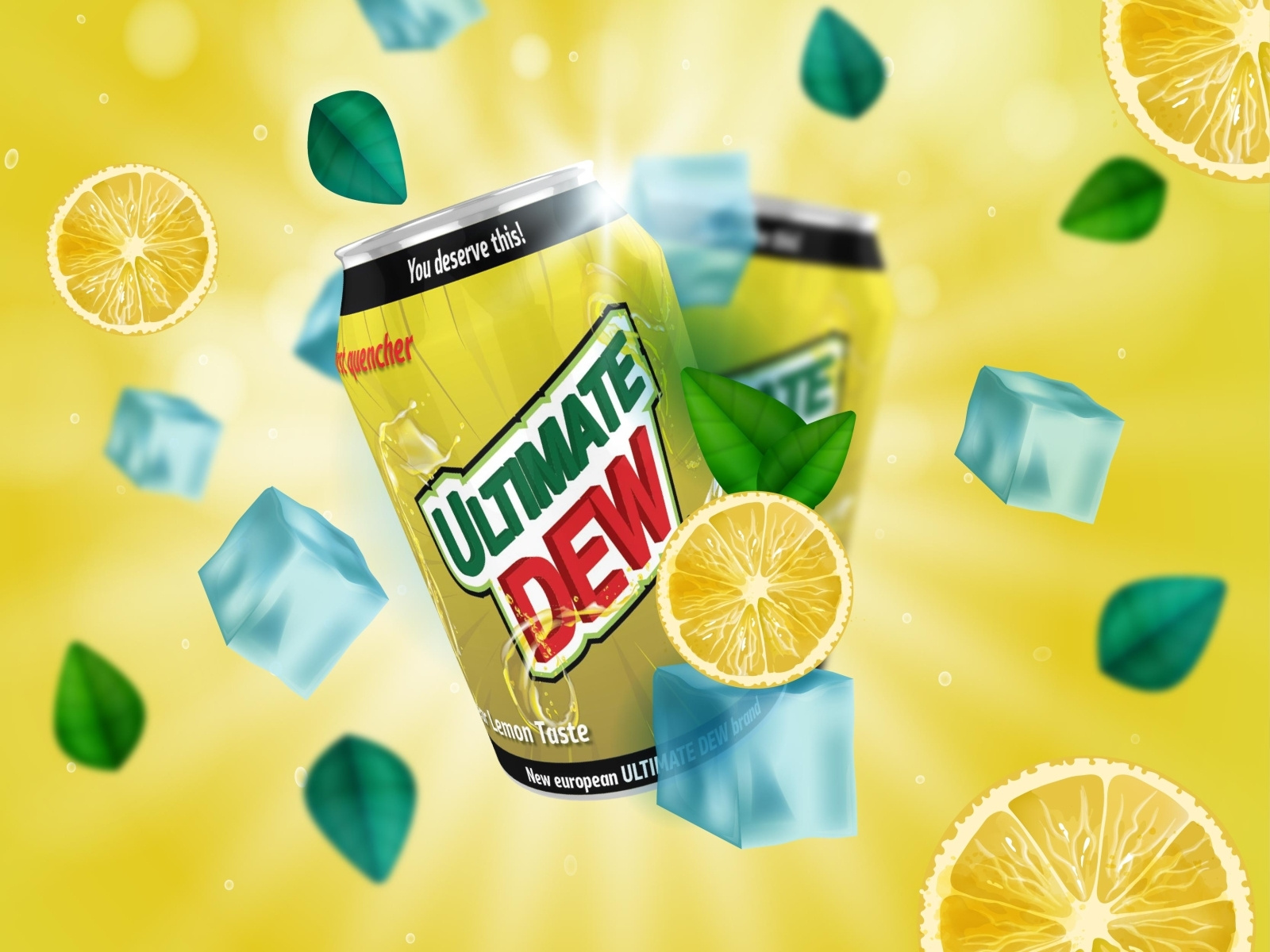Ultimate Dew Lemon soft drink by Tatyana Gocheva on Dribbble