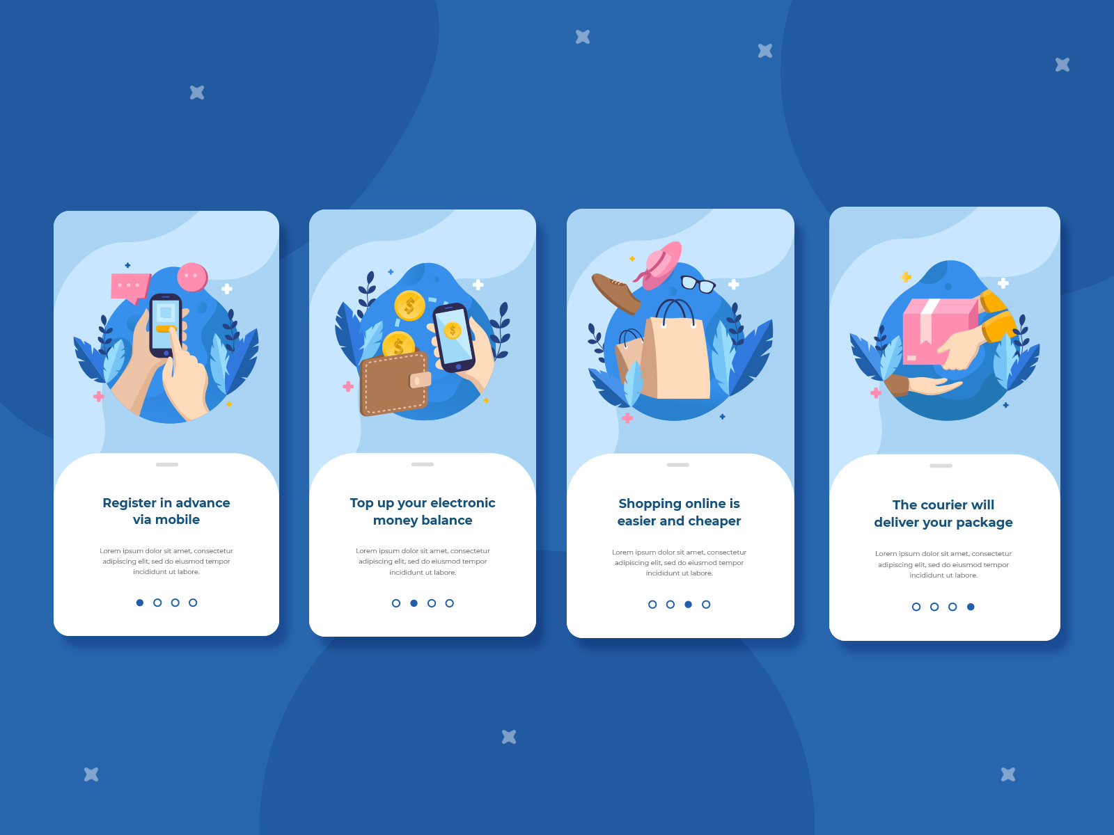 Illustration of online shop interface for mobile applications by Gedrig ...