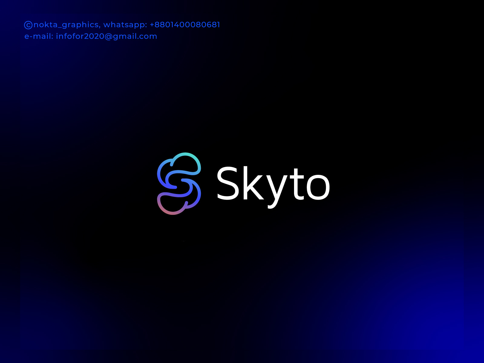 Skyto, modern s letter logo, cloud logo by Nokta Graphics on Dribbble