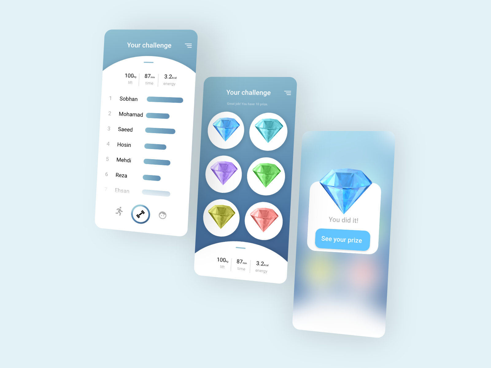 Sport App by Sobhan Eskandari on Dribbble