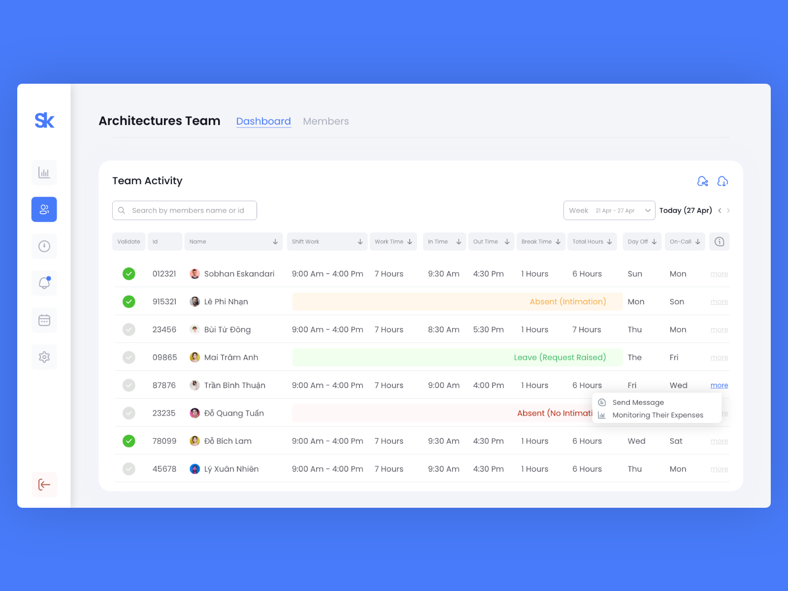 Week Sheet UI/UX Design by Sobhan Eskandari on Dribbble