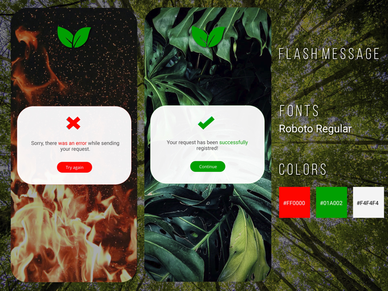 Flash Message by Luz Rodriguez on Dribbble