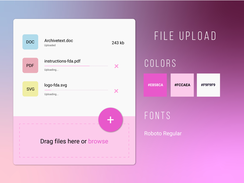 File Upload by Luz Rodriguez on Dribbble