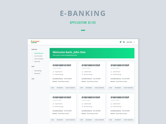 E-Banking Application #03 by ISH∆N on Dribbble