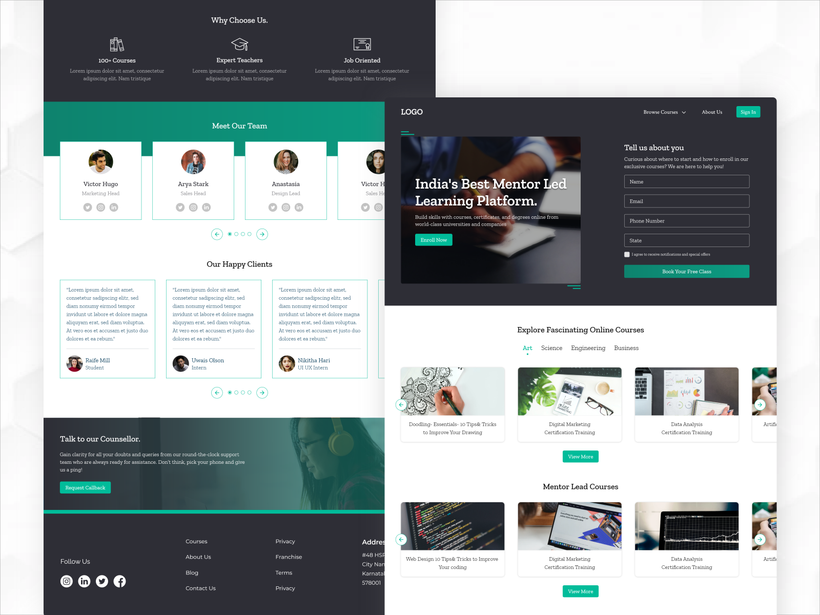 EarlySeeker- Mentor Lead Learning Platform by Rthwik Gopinath on Dribbble