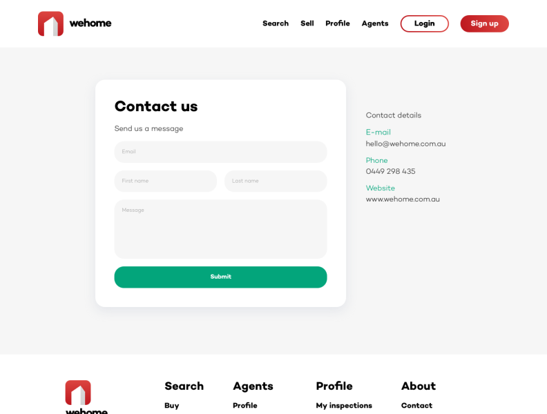 Contact by Andy Hwang on Dribbble