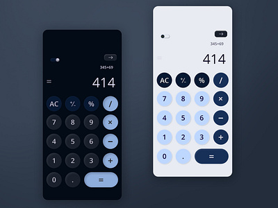 Calculator UI by Rohith T on Dribbble