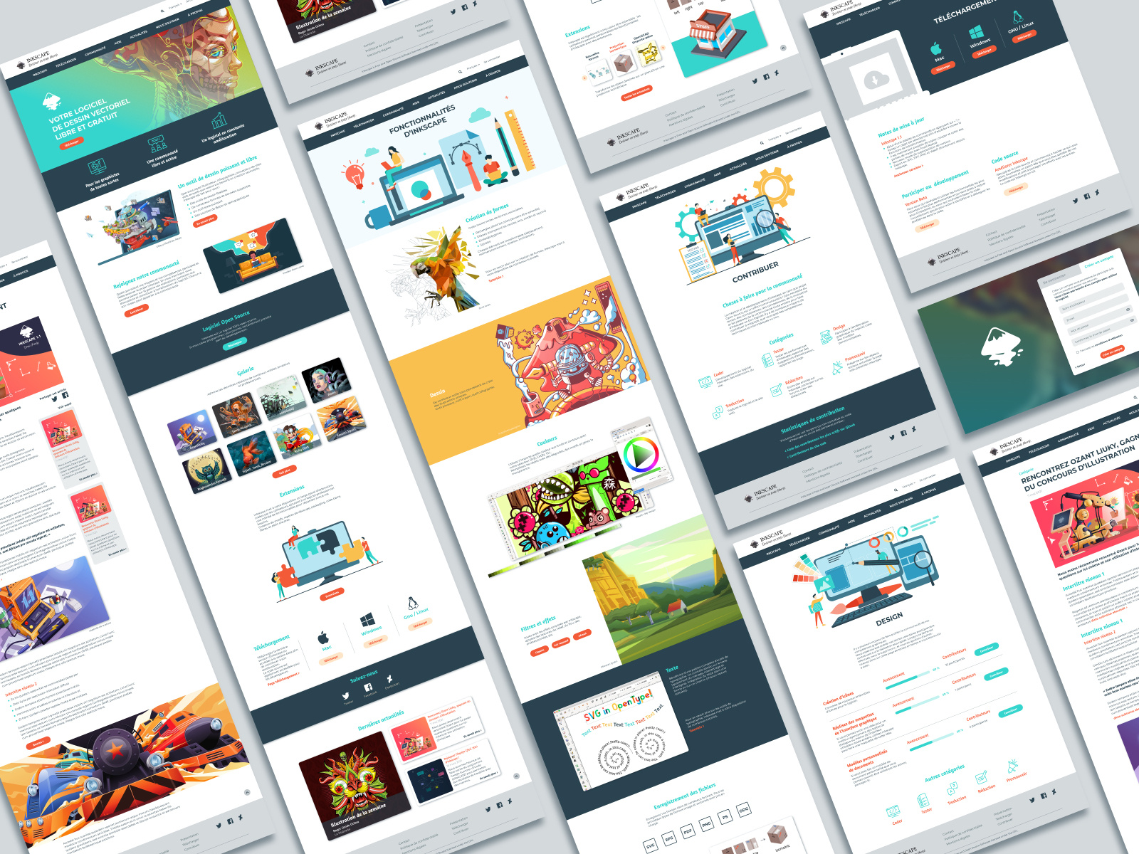 INKSCAPE / Website Redesign - Desktop by Jessica Bayle on Dribbble