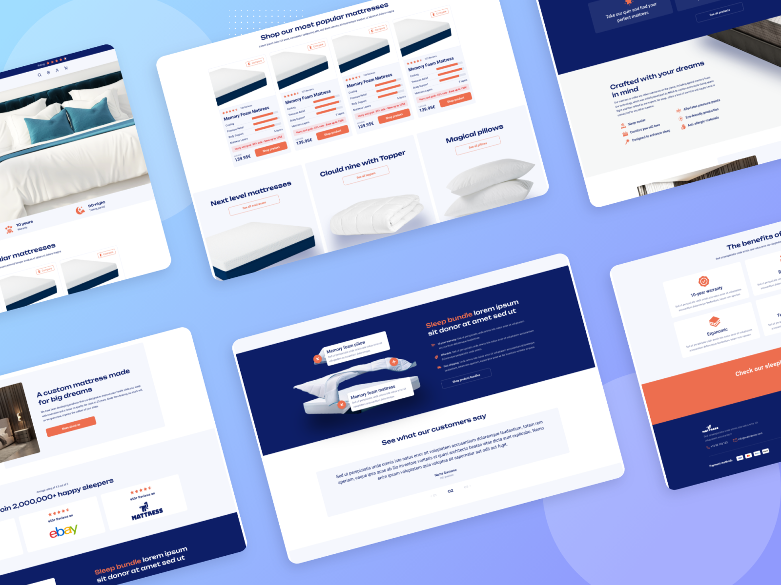 Mattress - The best sleeping experience UI/UX homepage by Jetullah ...