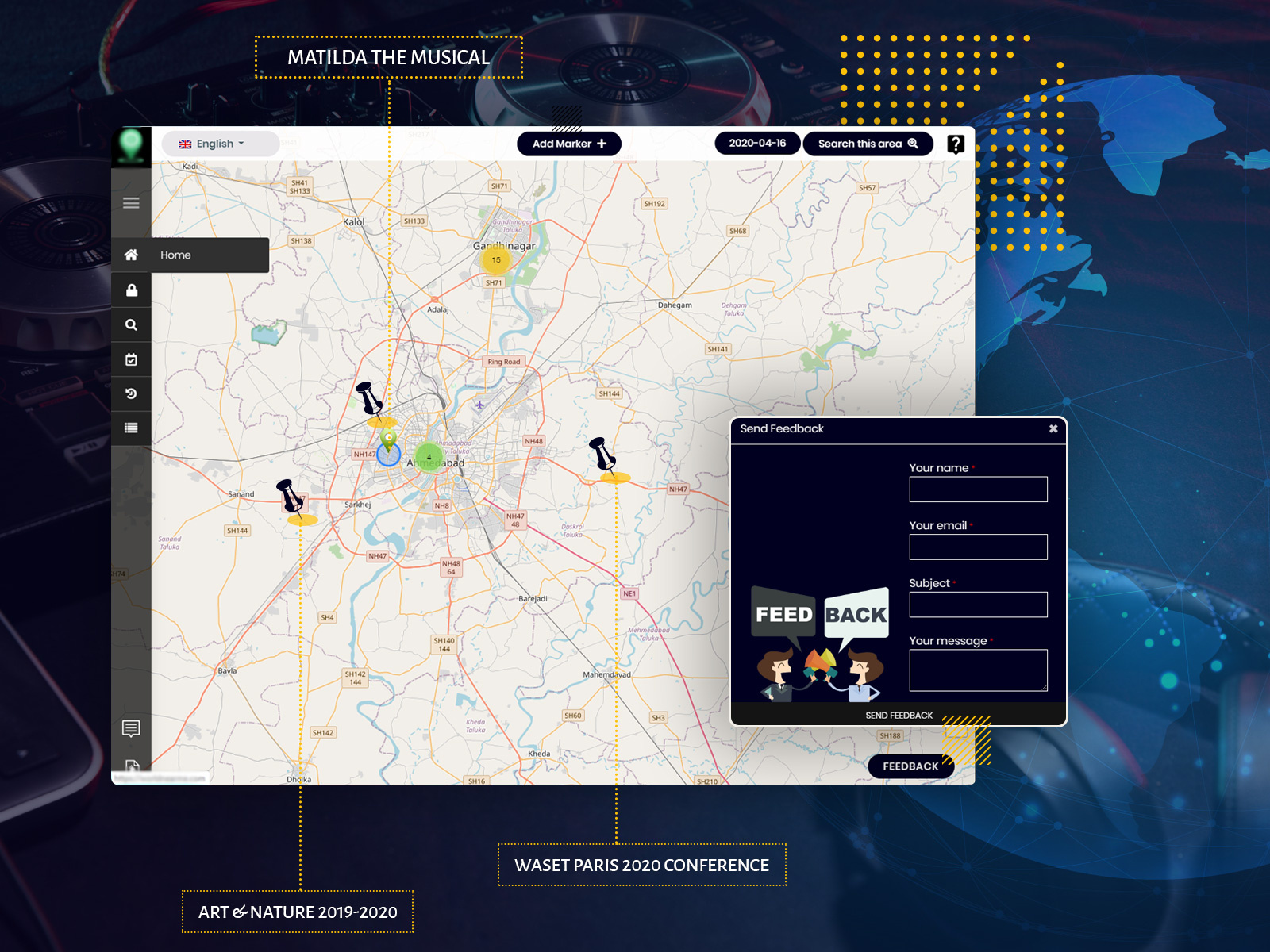 Event Finder Map by Neha for The One Technologies on Dribbble