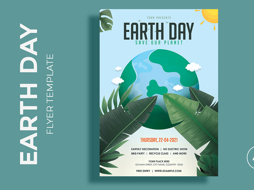 Earth Day Party Flyer designs, themes, templates and downloadable ...