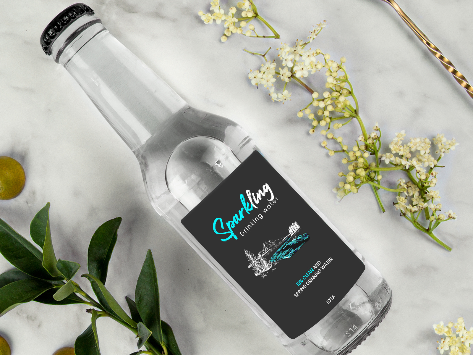 Creative water bottle label design. by iOTA Studios- Branding ...