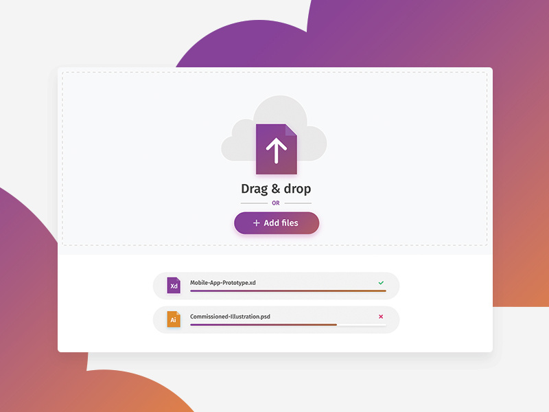 DailyUI - 031 - File Upload by Brent Waison on Dribbble