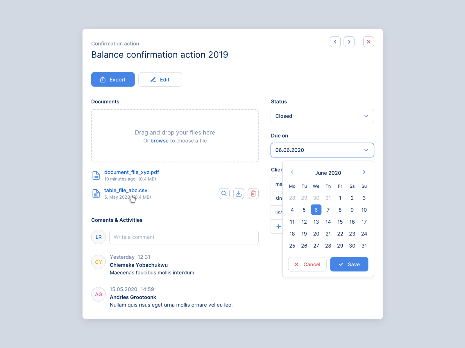 🔎 Web App for Auditors - Audit detail (modal) by Louis Rausch for ...