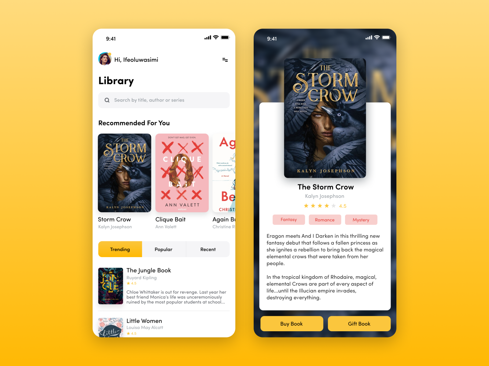 A book Library App by Oluwagbenga Obadina on Dribbble