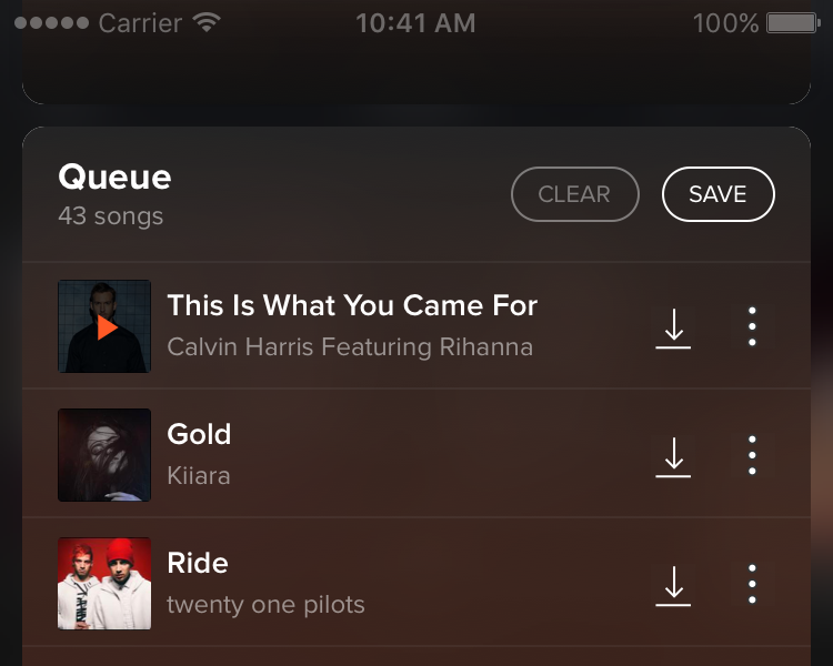 Music Player + Queue - Concept by Tanmay Saxena on Dribbble