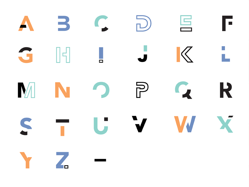 (de)construct typeface by Patty Johnson on Dribbble
