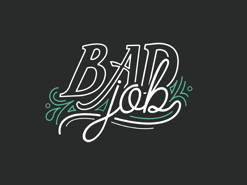 Bad Job Logo by Patty Johnson on Dribbble