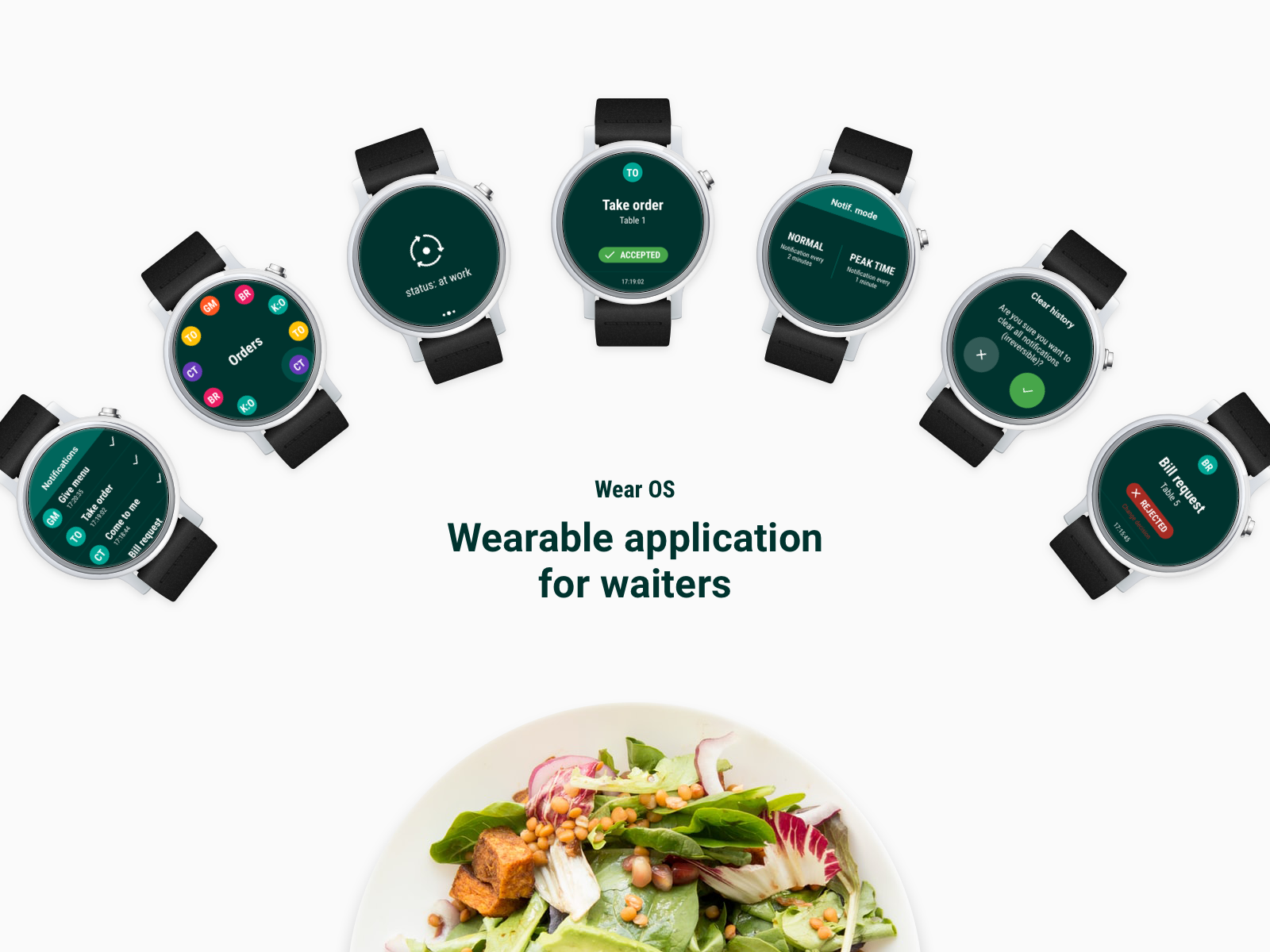 Escuzi - wearable app for waiters (wearOS) by Sergey Pirogov on Dribbble