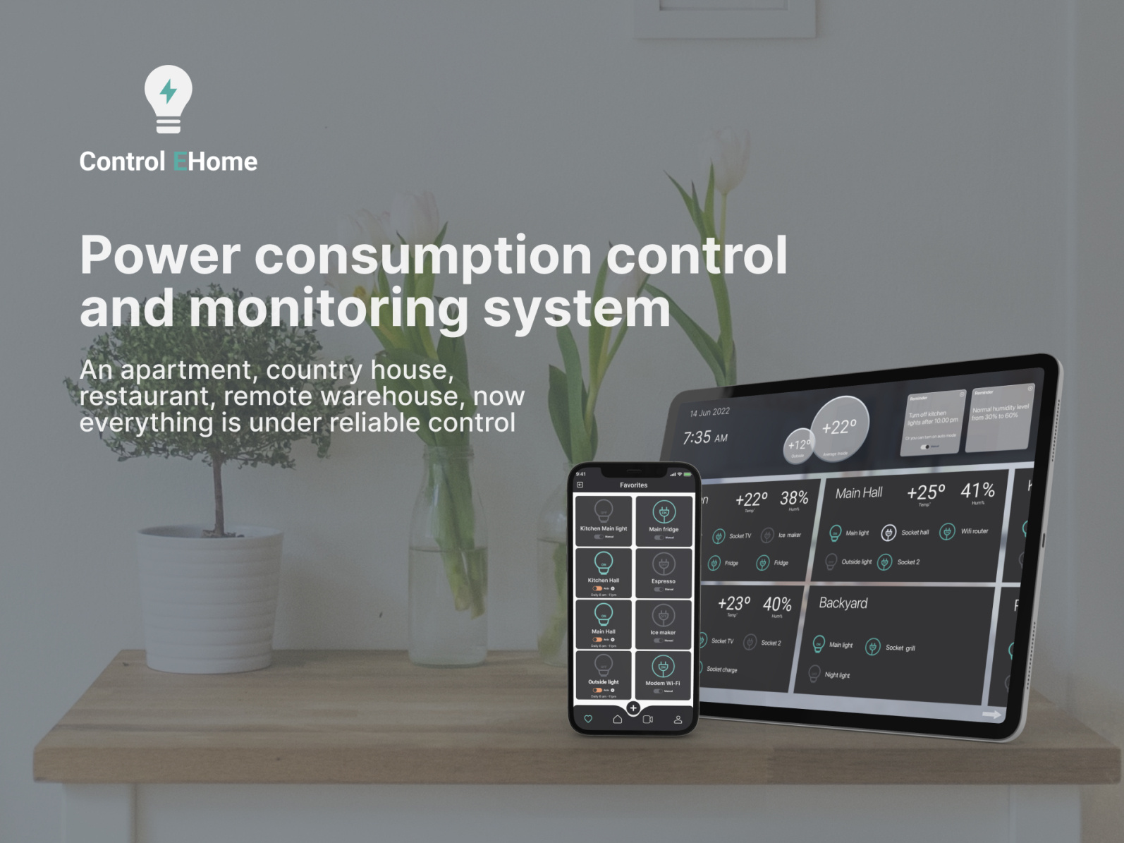 Power consumption control and monitoring system by Kirill Vasilenko on Dribbble