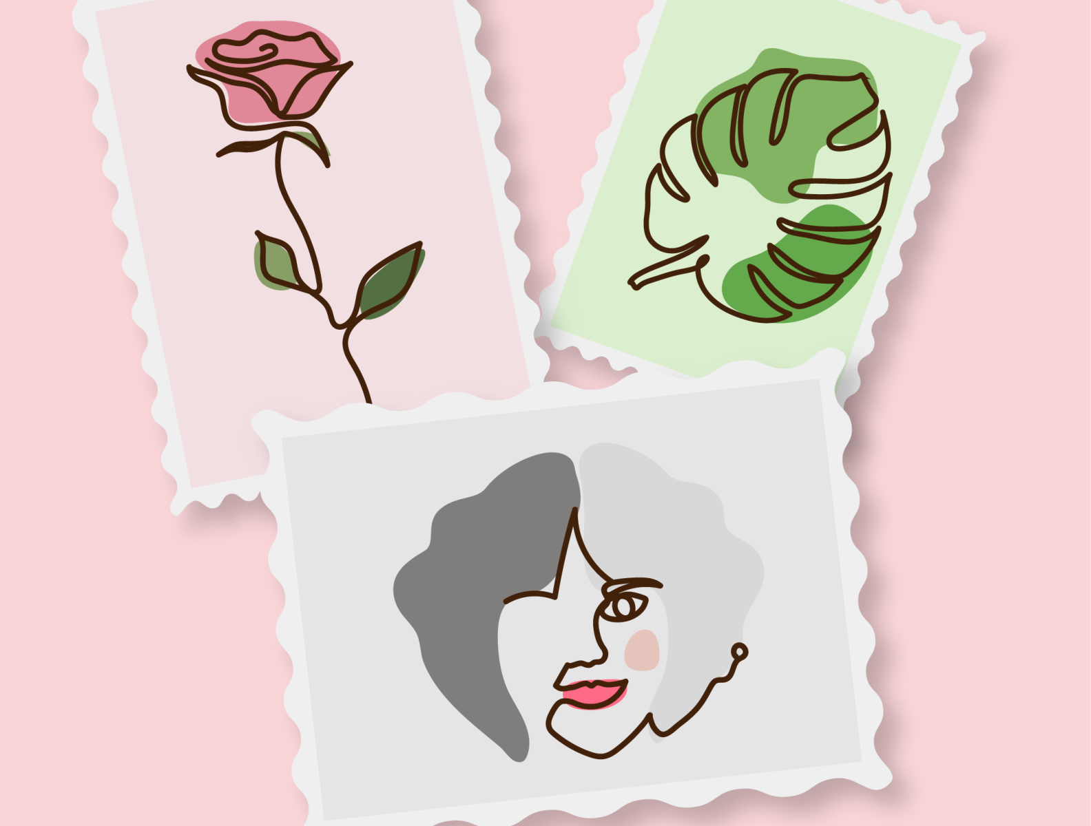 One line composition by Nina Malysheva on Dribbble