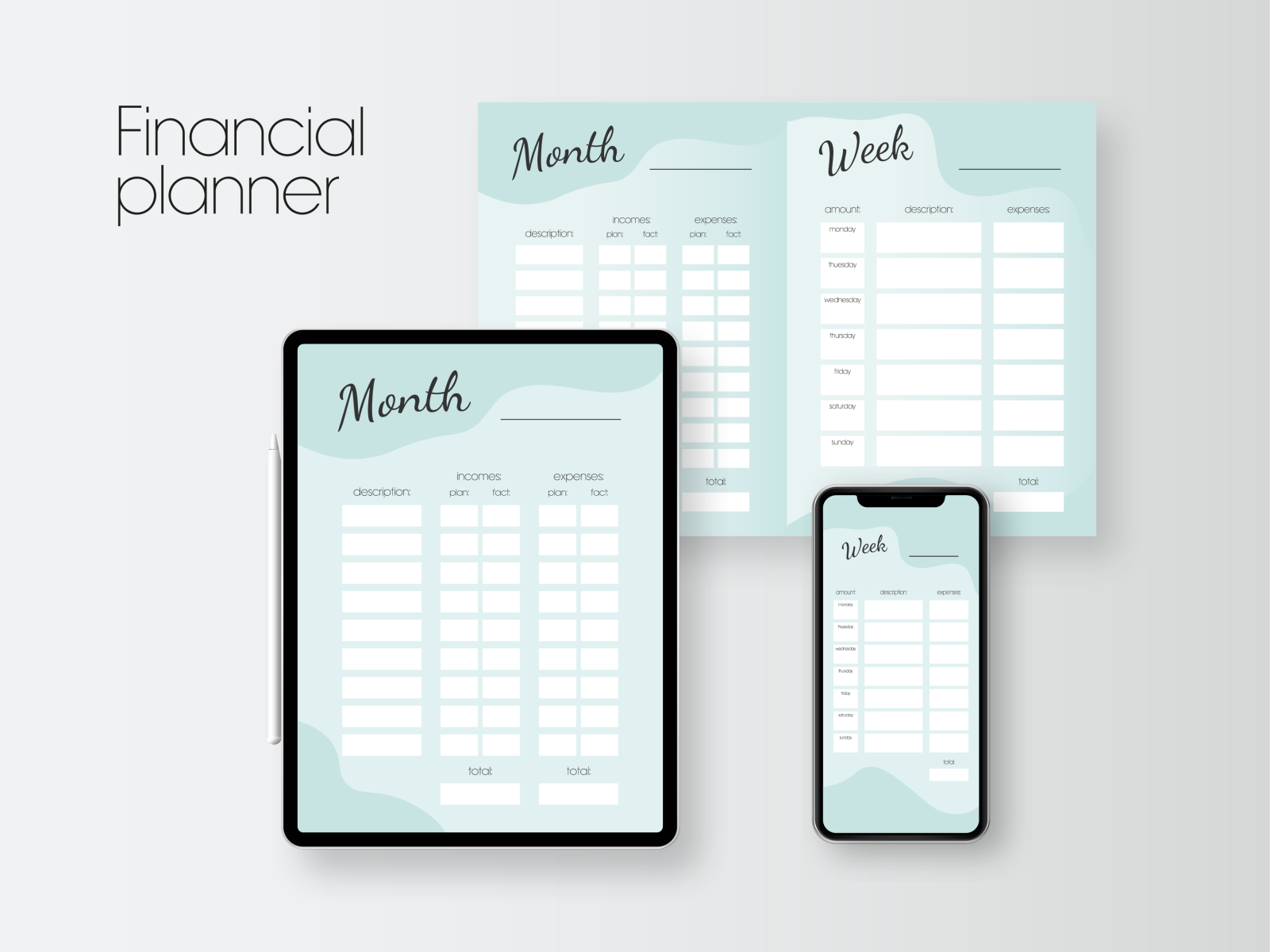 Financial planner by Nina Malysheva on Dribbble