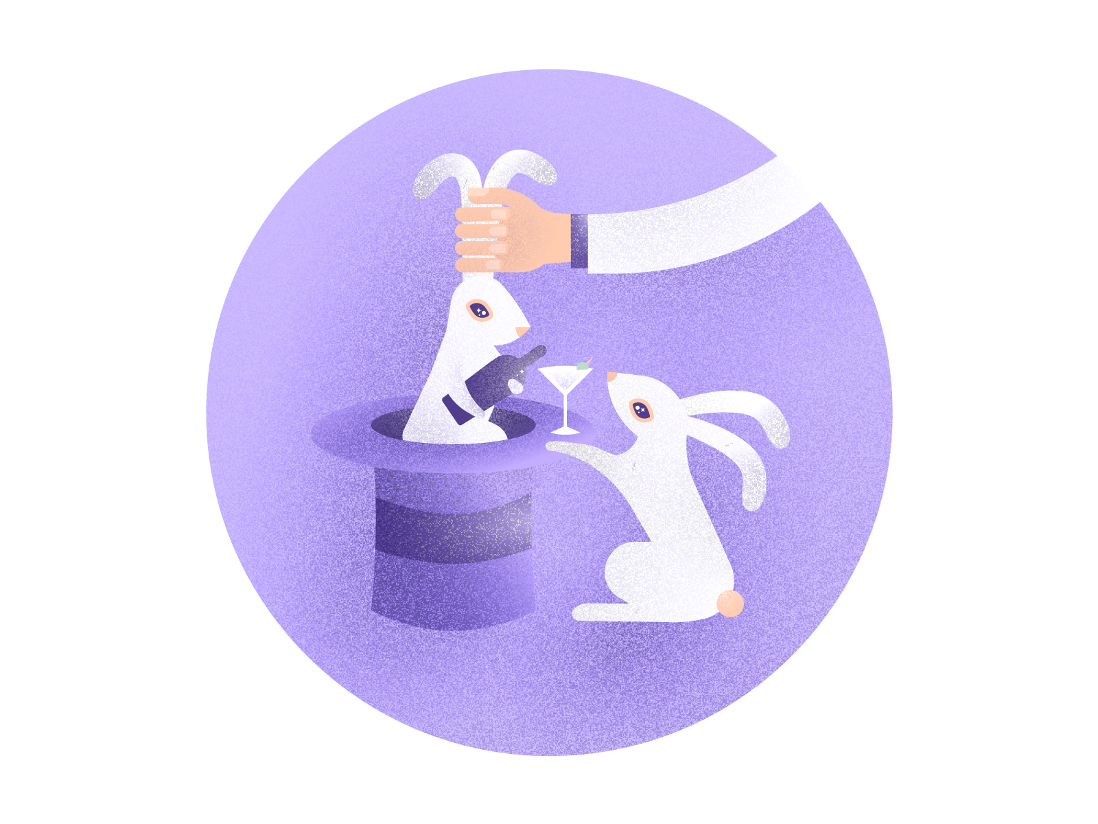 Booze Bunnies by Joshua Goupil on Dribbble Booze Bunnies by Joshua Goupil on Dribbble