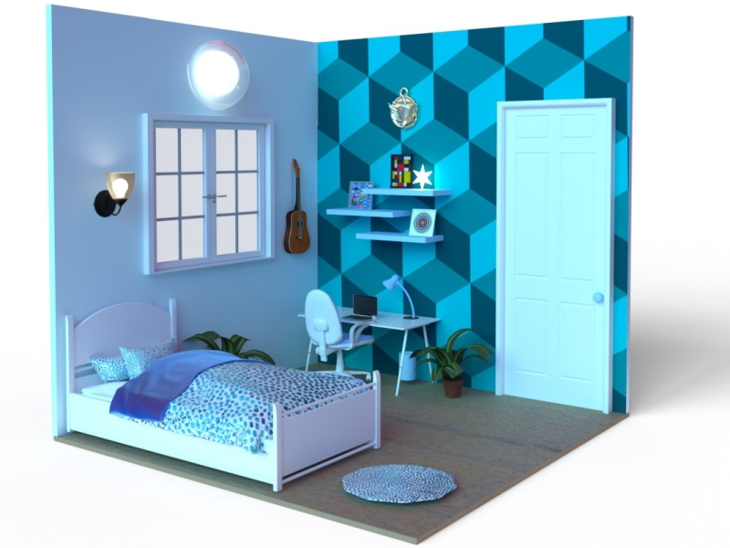 3D scene modeling by Shweta Pawar on Dribbble