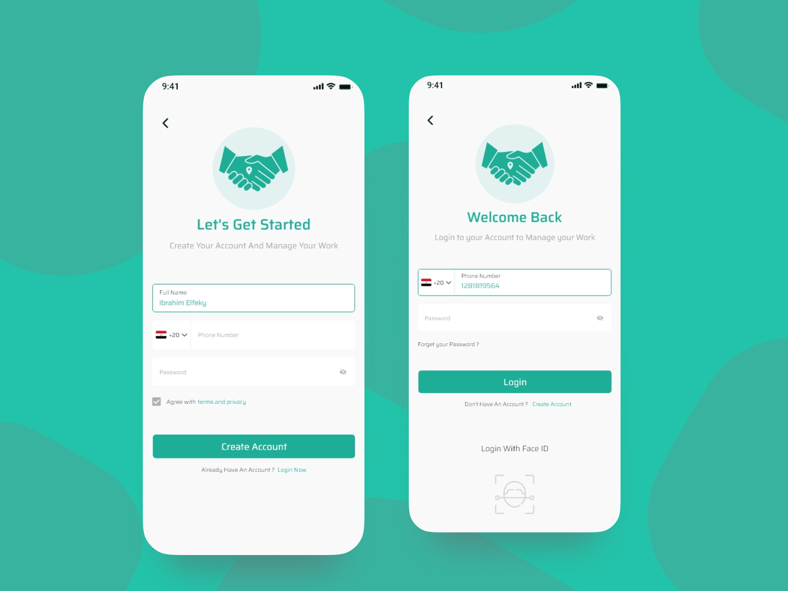 Login & Signup Mobile App UI by Ibrahim on Dribbble