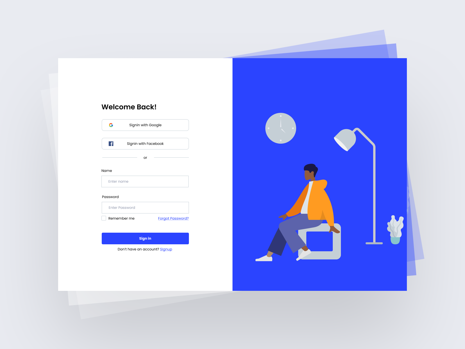 Sign in Page by Sunil Rajan on Dribbble