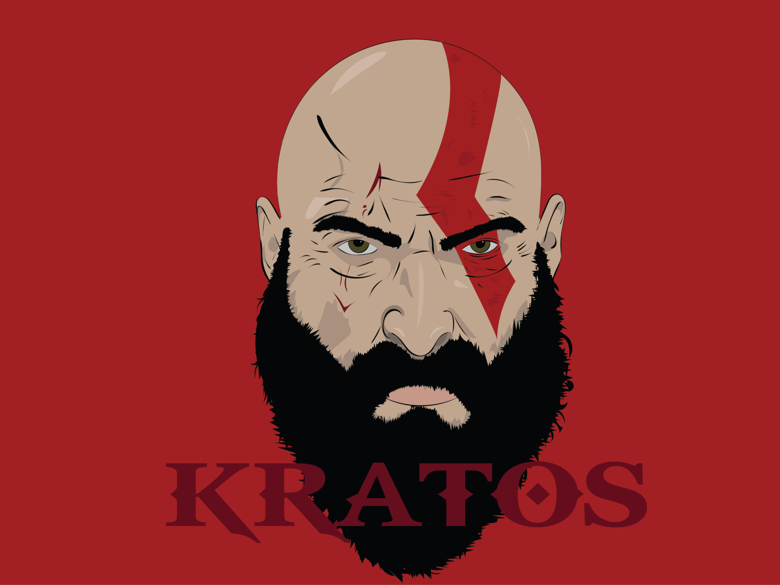 KRATOS (GOD OF WAR) by Liridamn on Dribbble