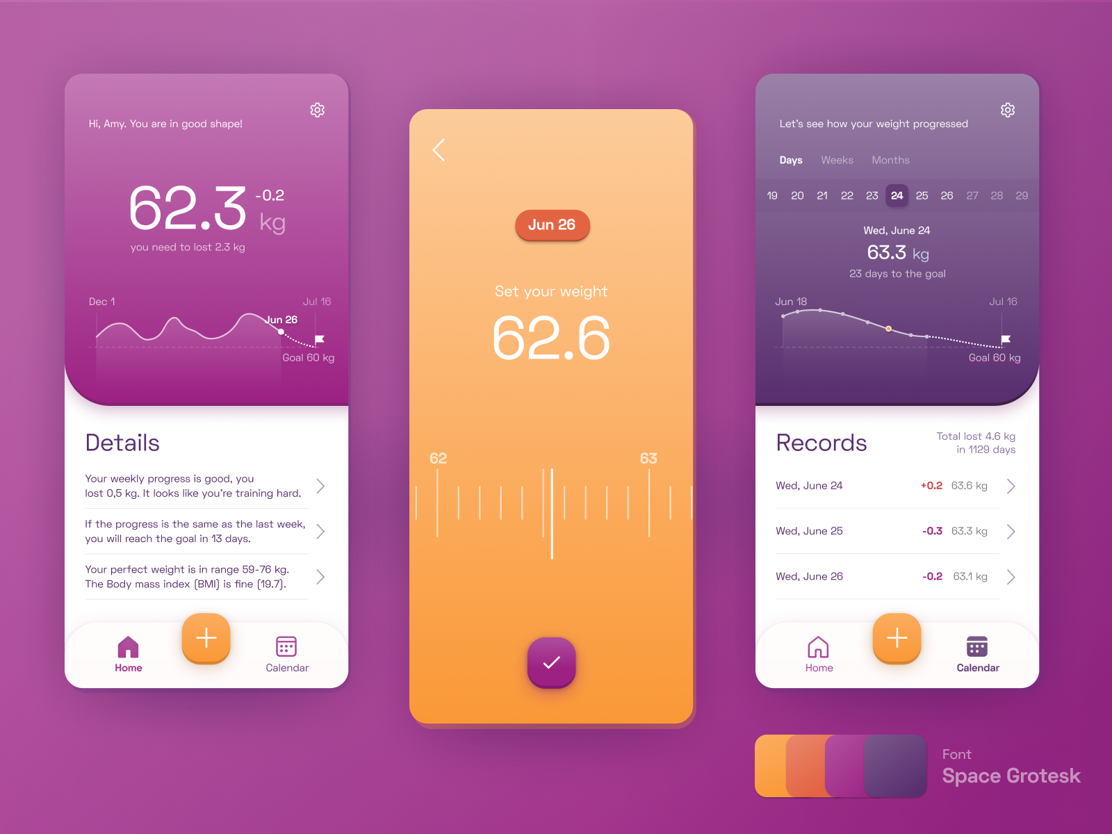 Weight Tracking App Concept By Yaroslav Solodkyy On Dribbble