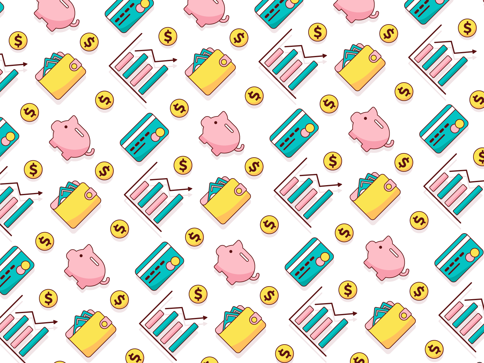 Financial management pattern by Maggie Hung on Dribbble